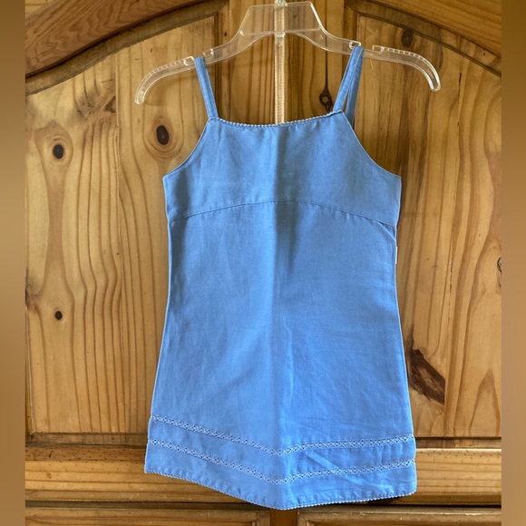 Esprit | Dresses | Girls Esprit Blue Linen Sleeveless Summer Dress Size ...